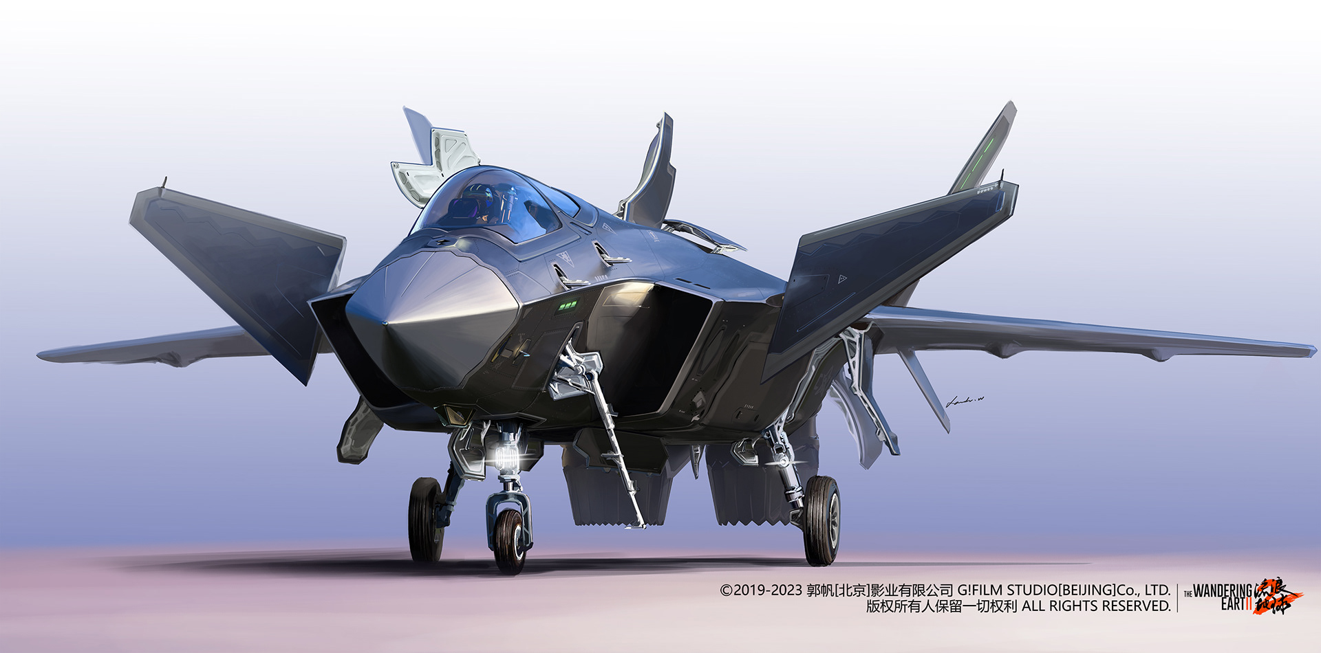Xander Wang - J-20C AIRCRAFT MOVIE PROP DESIGN