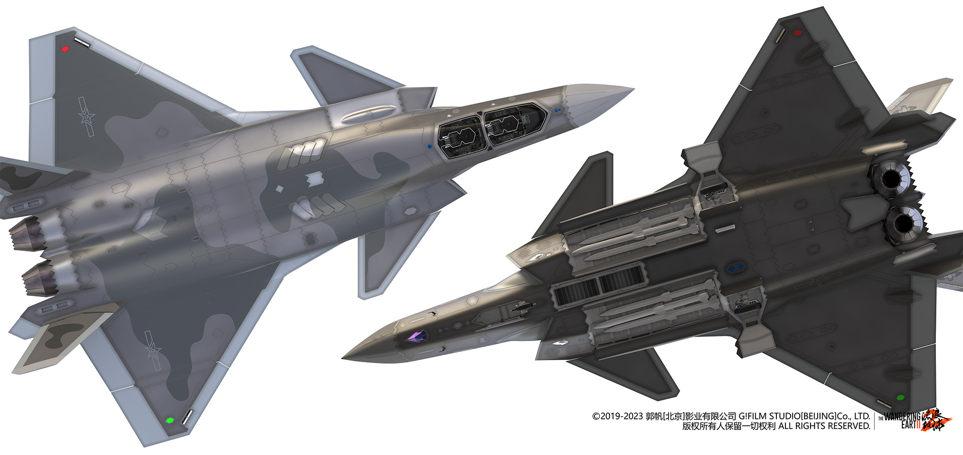 Xander Wang - J-20C AIRCRAFT MOVIE PROP DESIGN