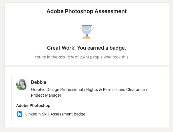 Debbie Pullman - Photoshop Assessment