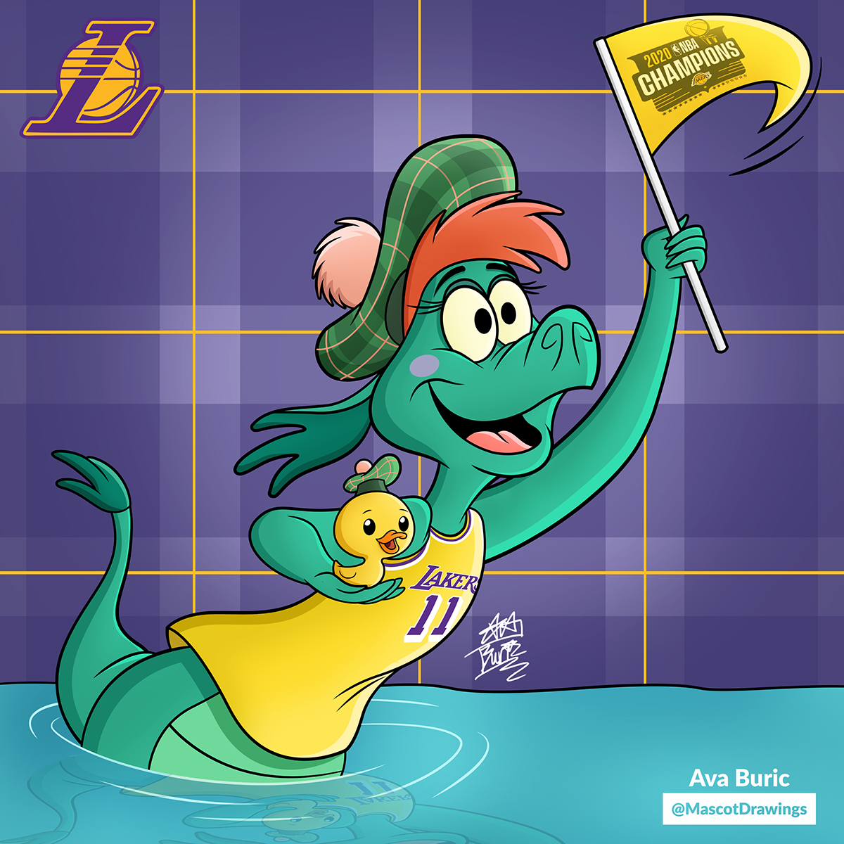 Ava Buric - Graphic Designer and Illustrator - NBA Disney Mascots
