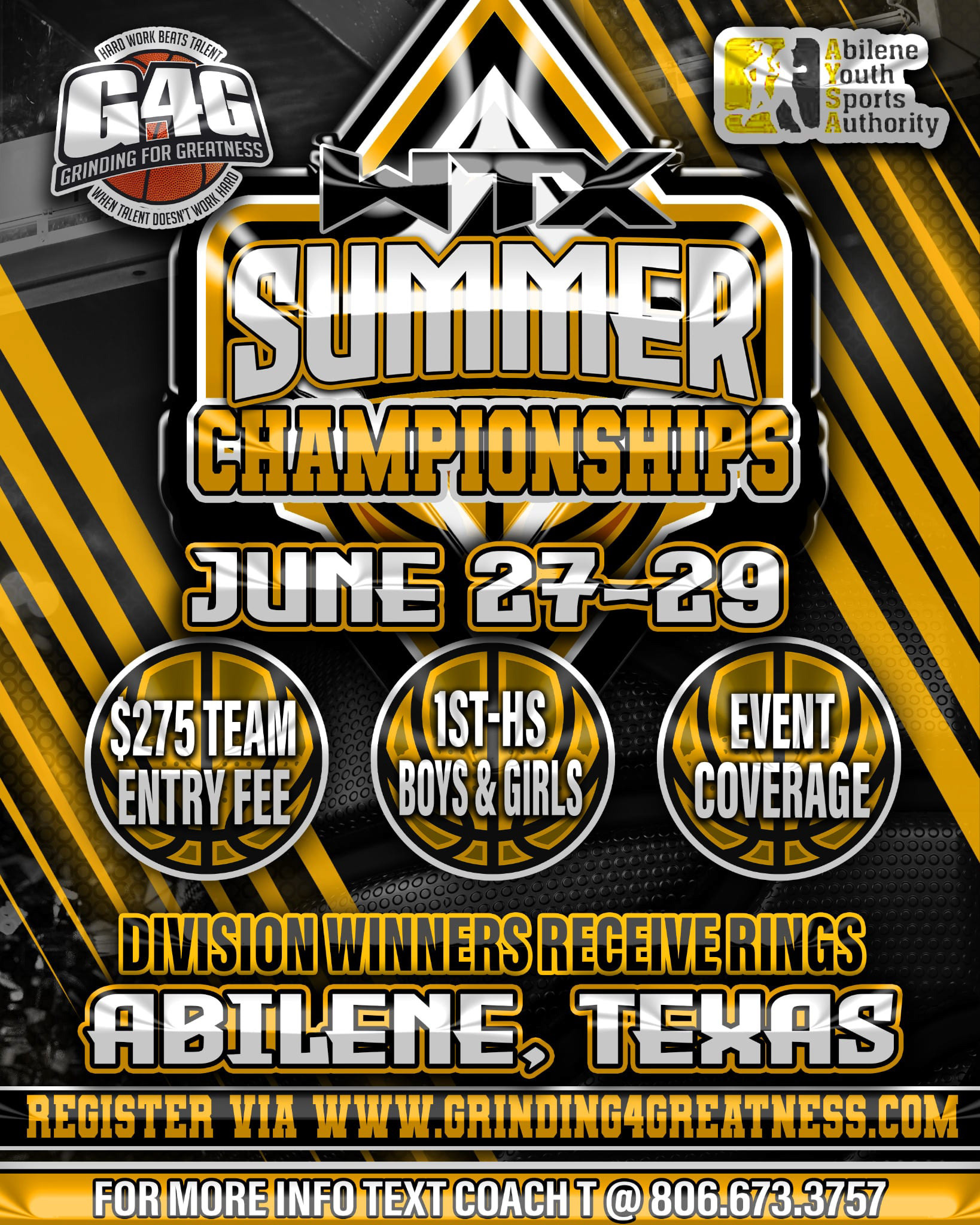 Grinding 4 Greatness - Upcoming events
