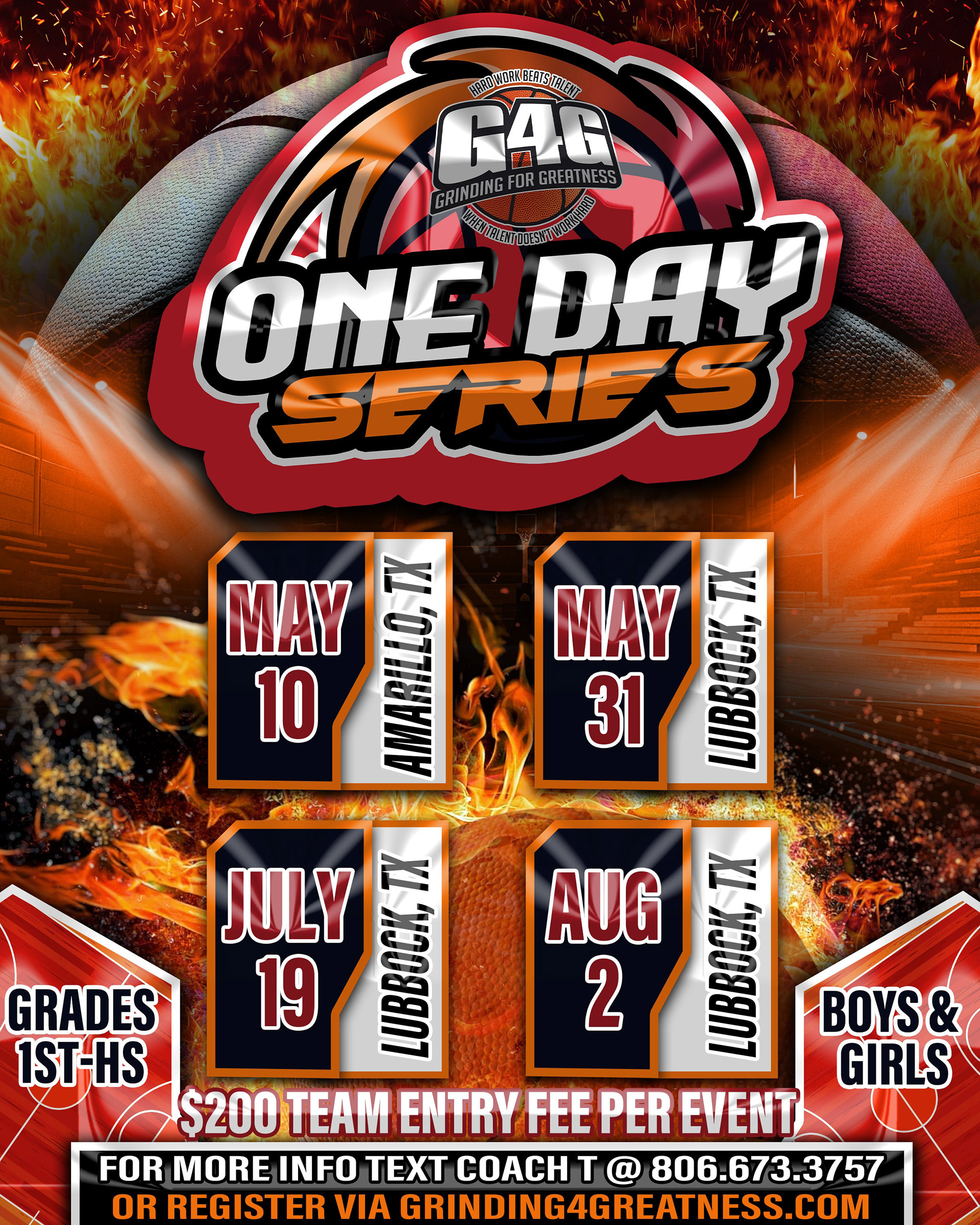 Grinding 4 Greatness - Upcoming events