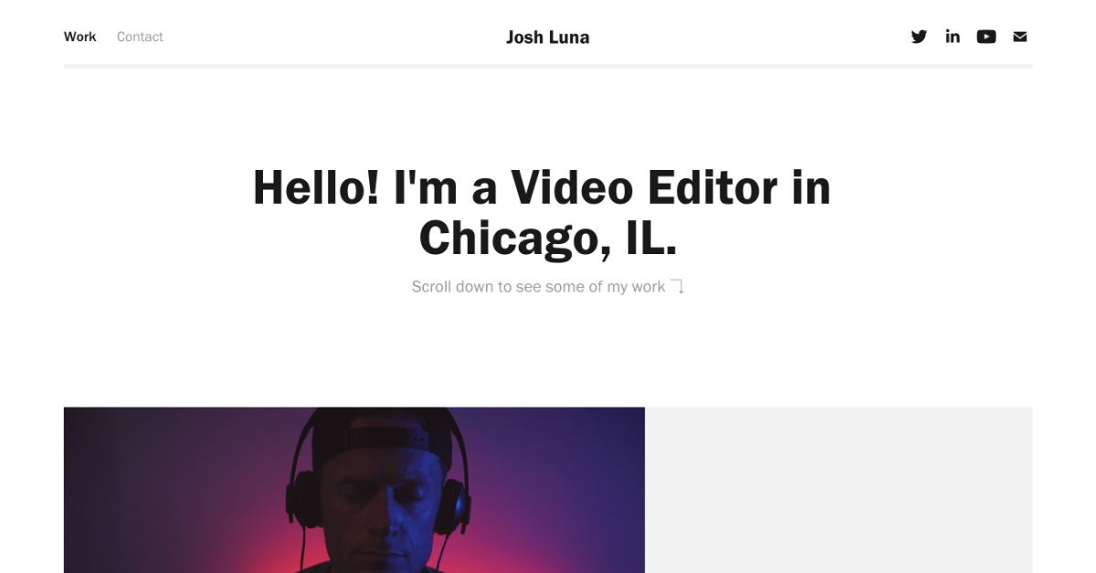Josh Luna | Video Editing Portfolio