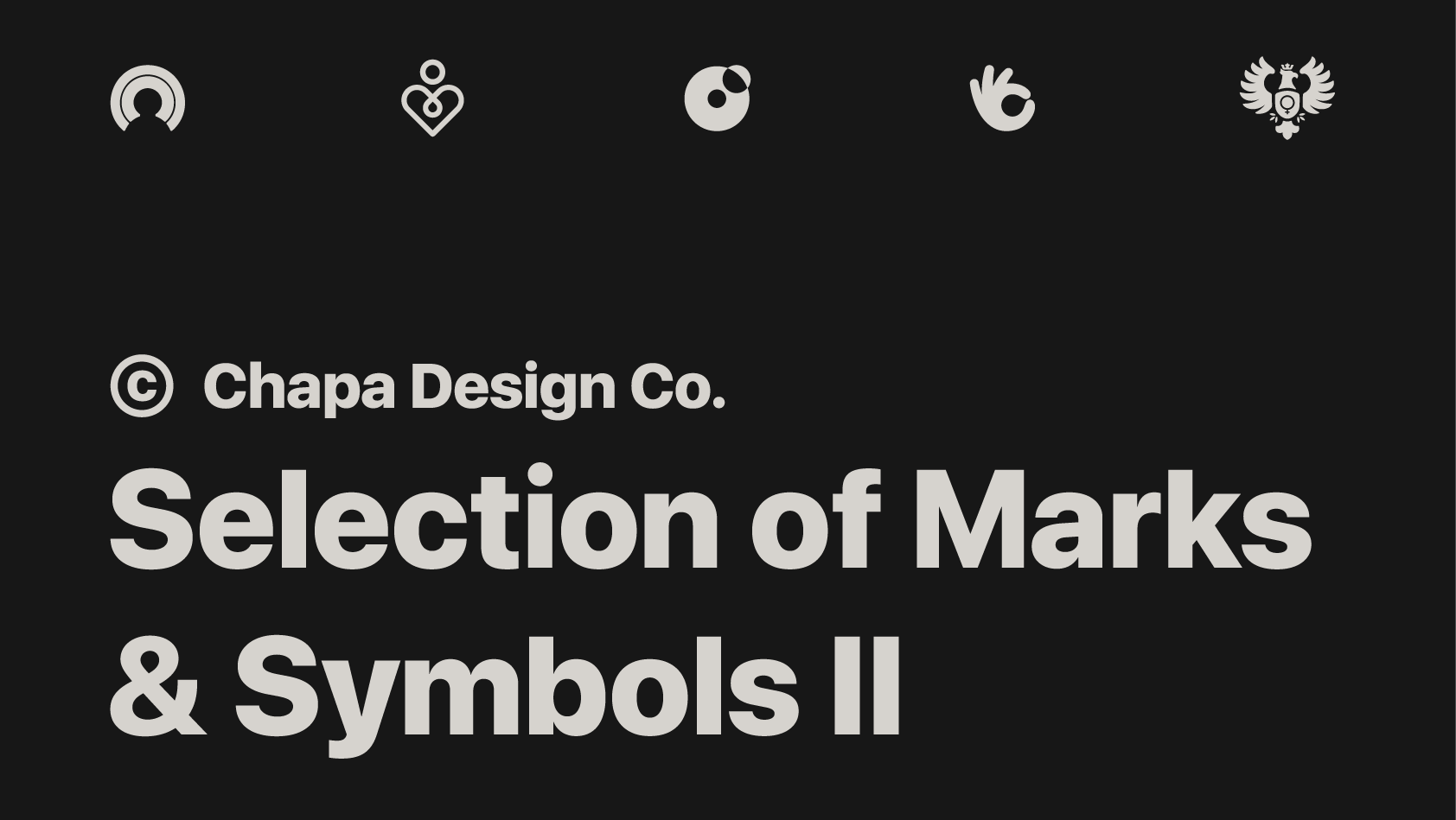 Chapa Design Co. - Selection of Marks & Symbols II
