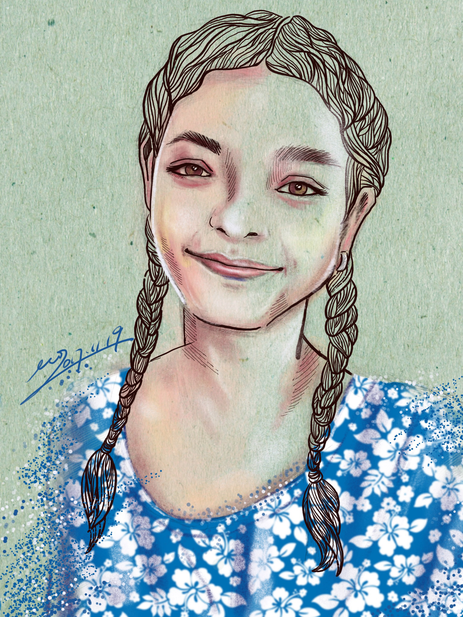 how to draw portrait freehand