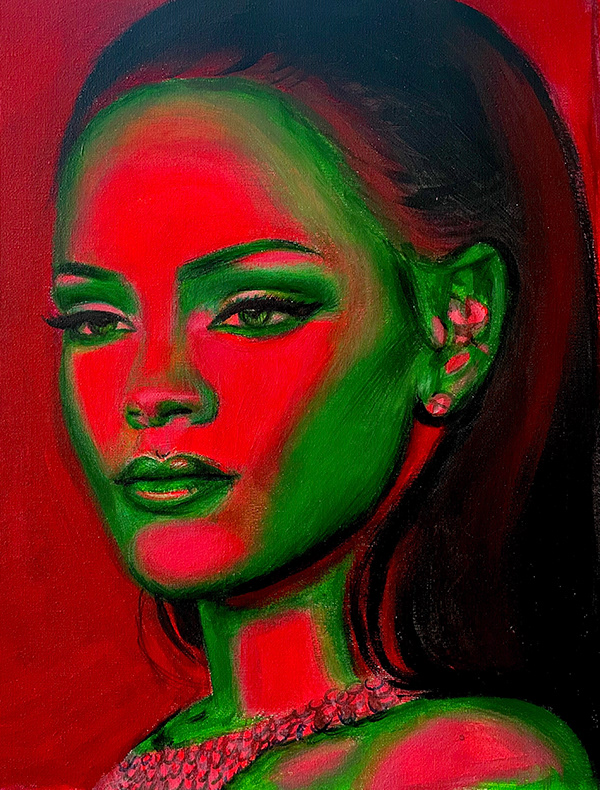 Charlotte Oxenham Art - Celebrity Colourful Portraits
