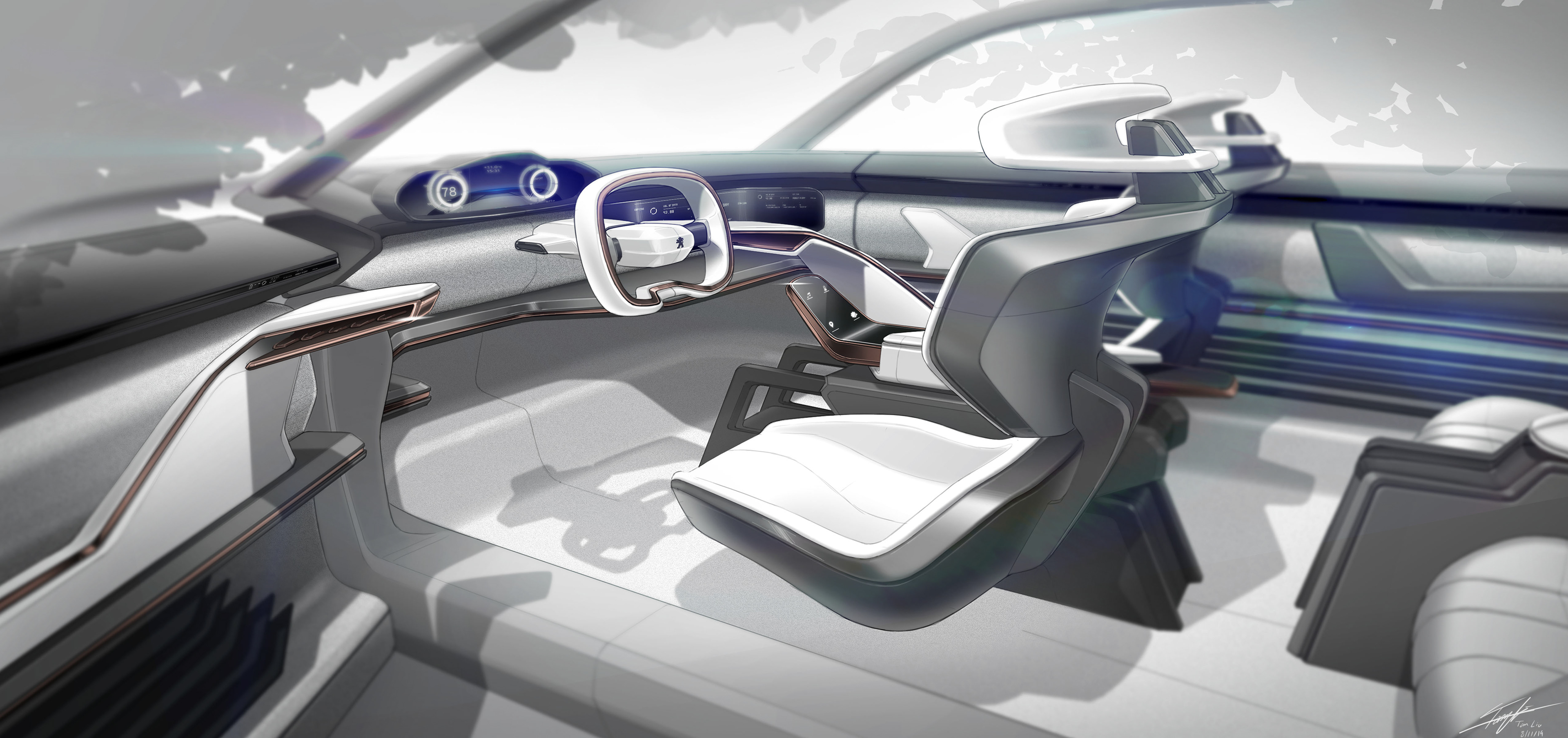 tom liu design - PEUGEOT 2030 SUV Interior