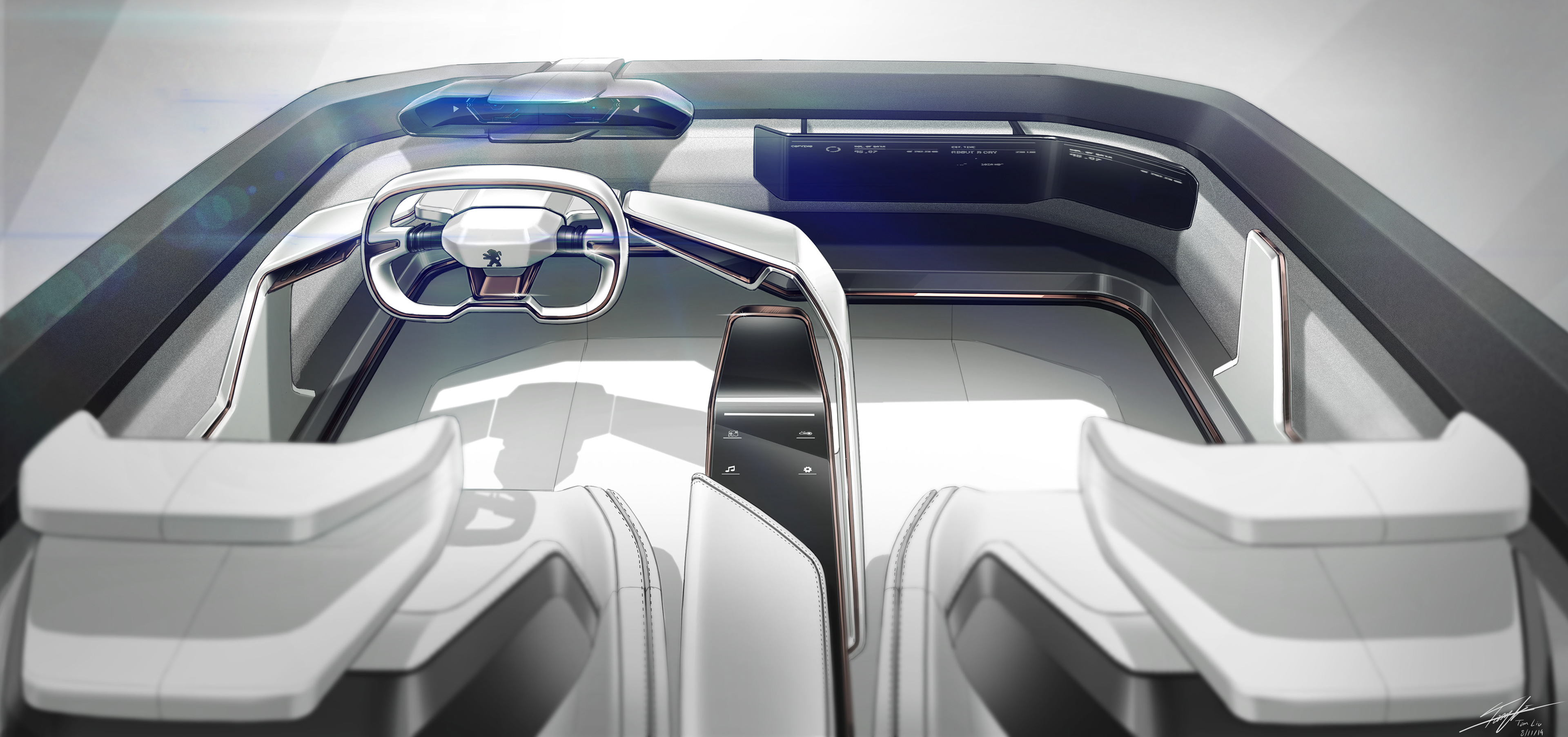 tom liu design - PEUGEOT 2030 SUV Interior
