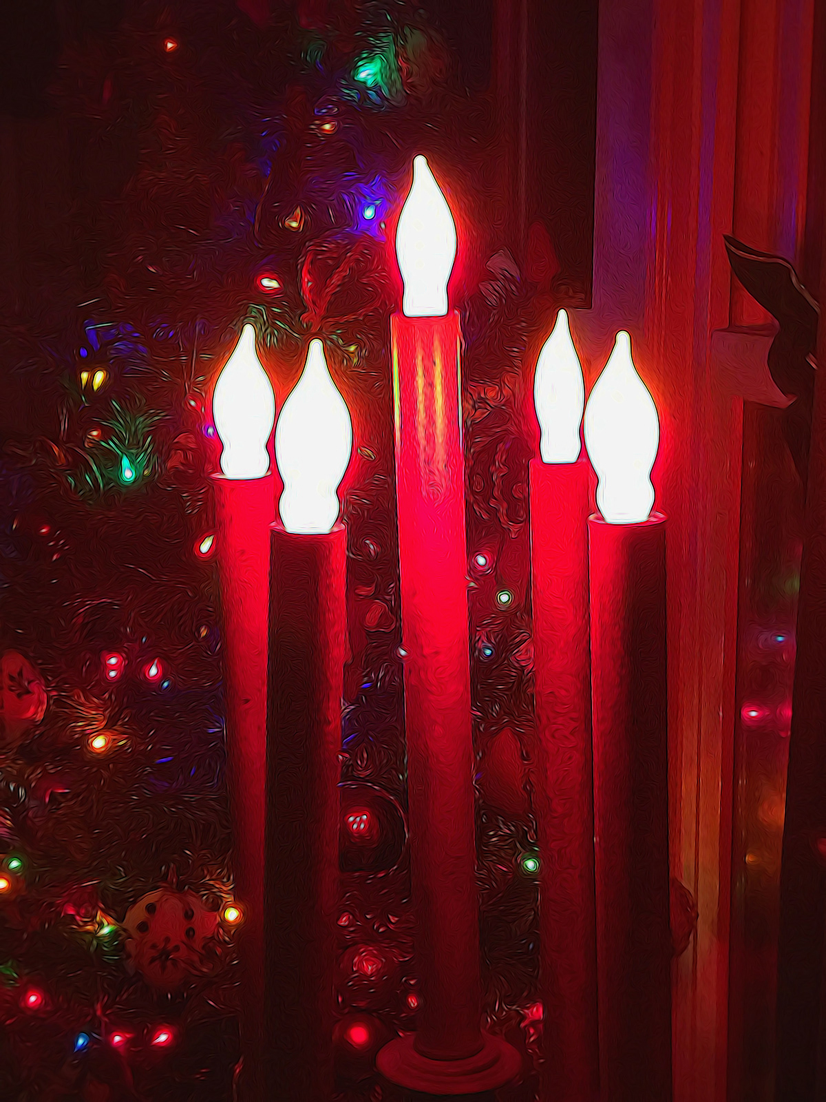 Art Of Mine - Christmas Tree Through Candelabra