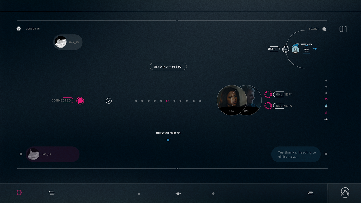 Fraser Macedo - Altered Carbon UI Design