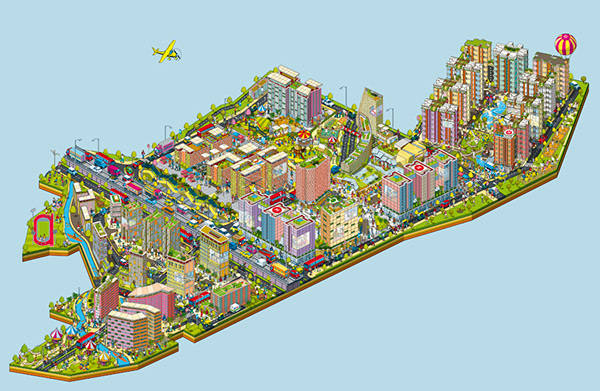 Detailed Isometric Illustration & Illustrated Maps by Rod Hunt ...