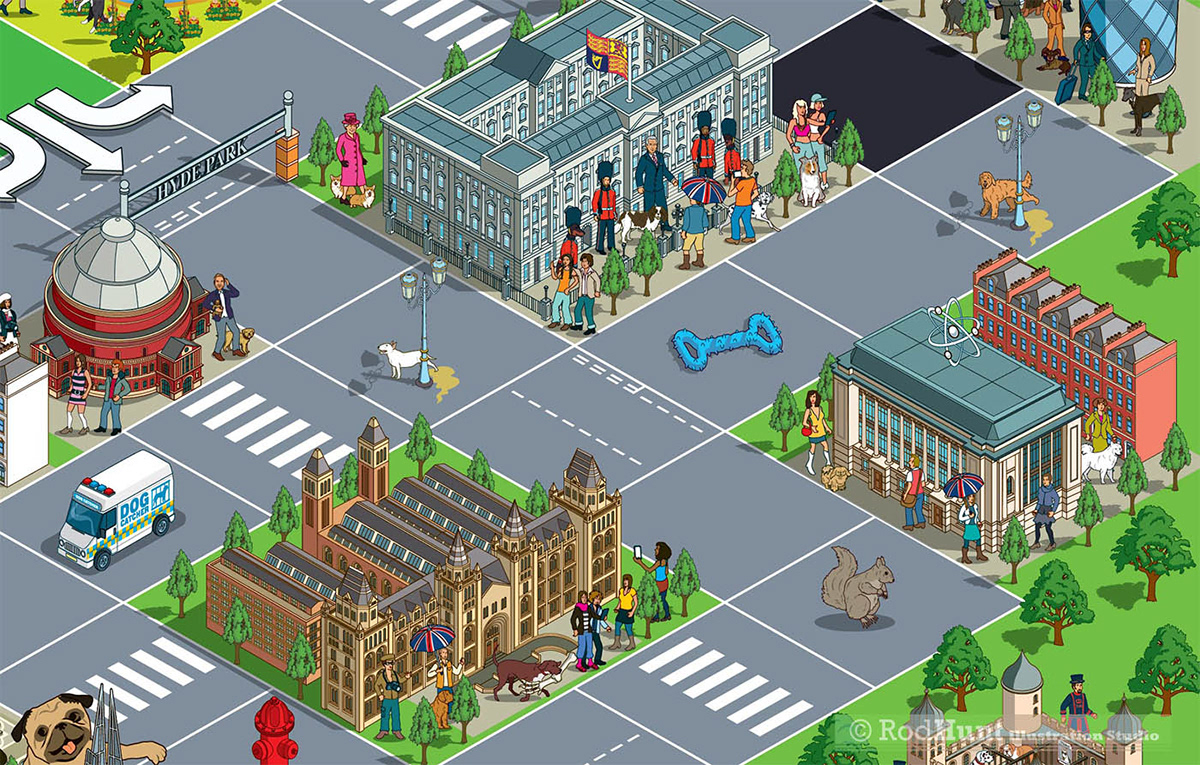 Detailed Isometric Illustration & Illustrated Maps by Rod Hunt - Grand ...