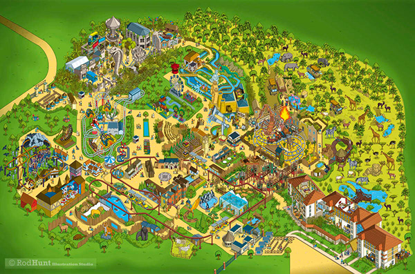 Detailed Isometric Illustration & Illustrated Maps by Rod Hunt ...