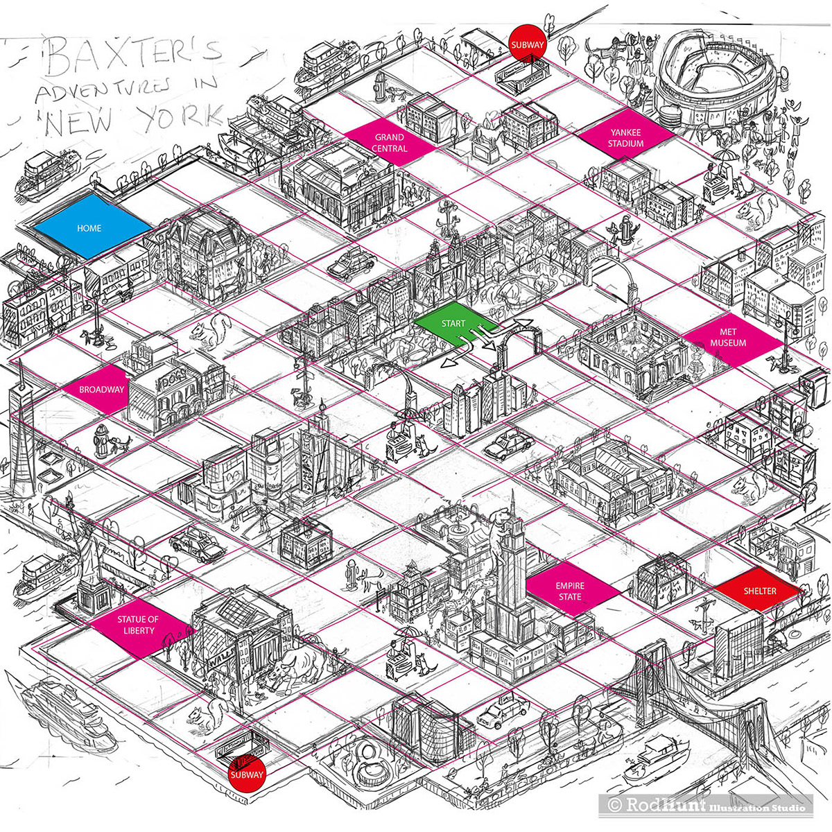 Detailed Isometric Illustration & Illustrated Maps by Rod Hunt - Grand ...