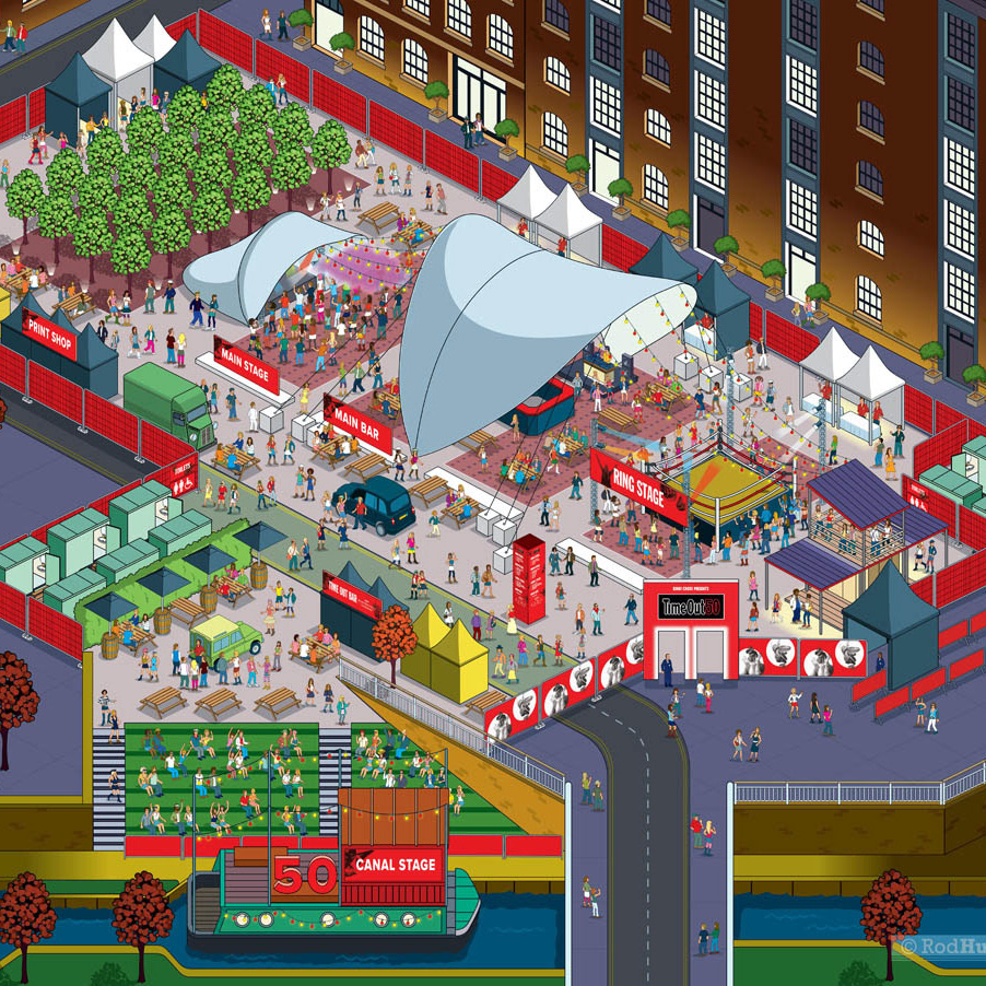 Rod Hunt Detailed Isometric Illustrations & Illustrated Maps - Maps