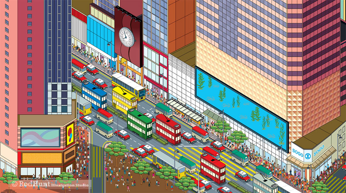 Detailed Isometric Illustration & Illustrated Maps by Rod Hunt - Sogo ...