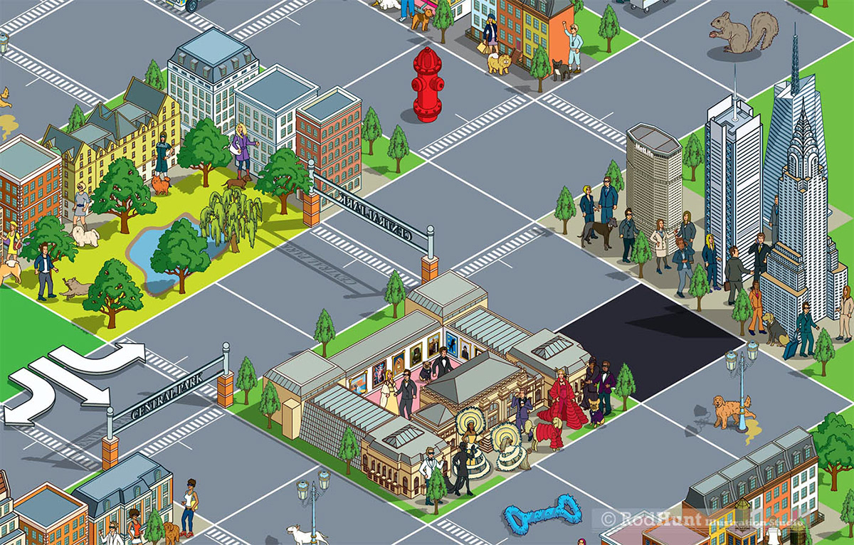 Detailed Isometric Illustration & Illustrated Maps by Rod Hunt - Grand ...