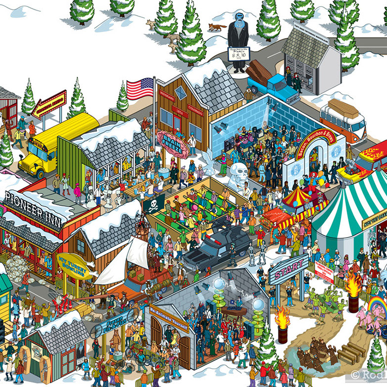 Detailed Isometric Illustration & Illustrated Maps by Rod Hunt