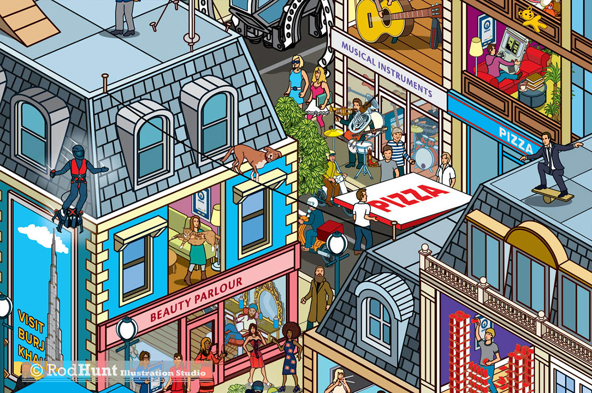 Detailed Isometric Illustration & Illustrated Maps by Rod Hunt ...