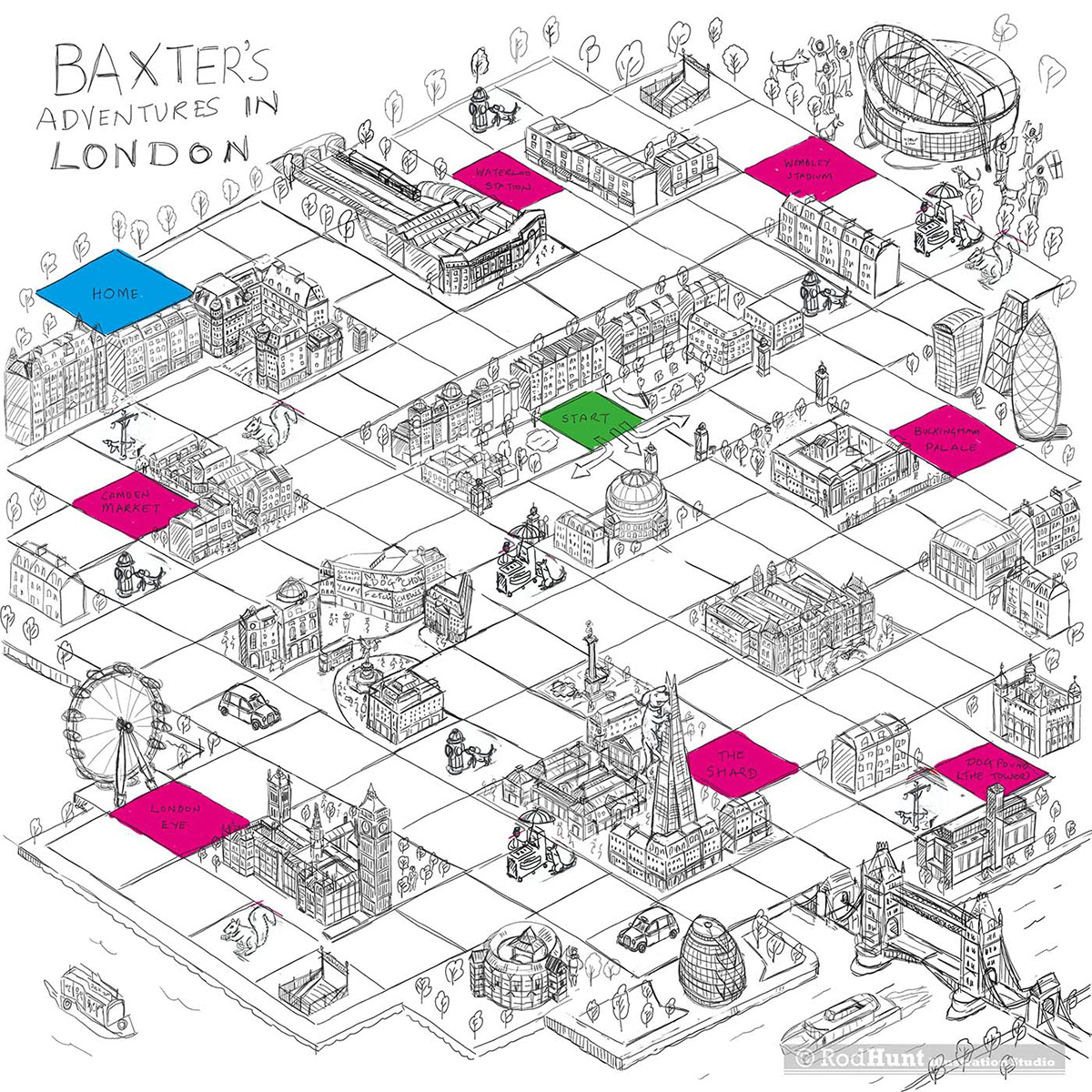 Detailed Isometric Illustration & Illustrated Maps by Rod Hunt - Grand ...