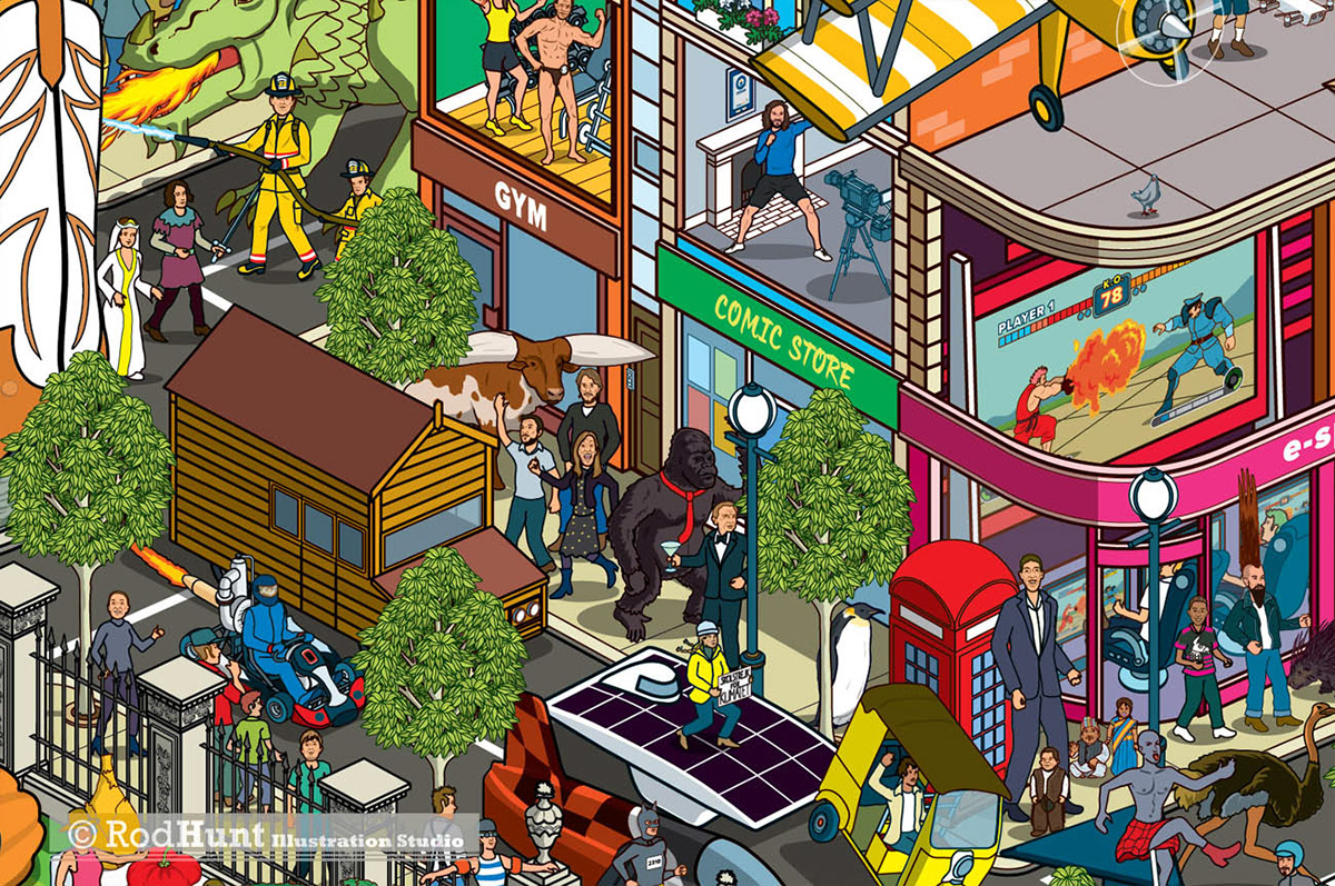 Detailed Isometric Illustration & Illustrated Maps by Rod Hunt ...