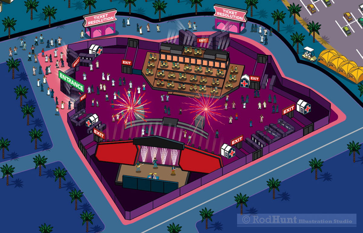 Detailed Isometric Illustration & Illustrated Maps by Rod Hunt - F1 ...