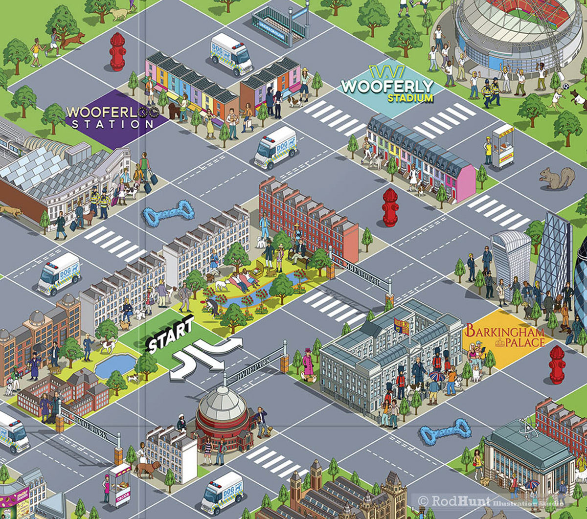 Detailed Isometric Illustration & Illustrated Maps by Rod Hunt - Grand ...
