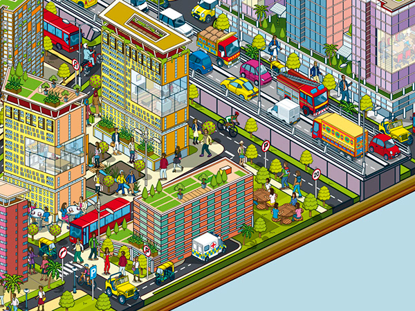 Detailed Isometric Illustration & Illustrated Maps by Rod Hunt ...