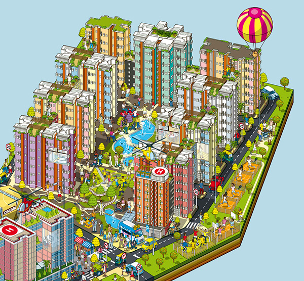 Detailed Isometric Illustration & Illustrated Maps by Rod Hunt ...