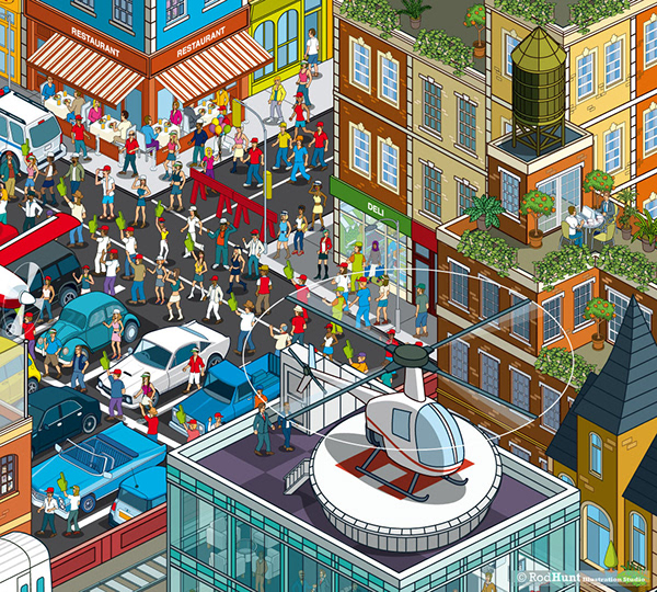 Detailed Isometric Illustration & Illustrated Maps by Rod Hunt - 3D ...