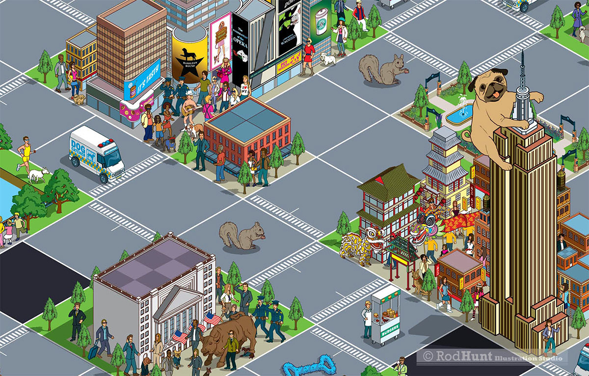 Detailed Isometric Illustration & Illustrated Maps by Rod Hunt - Grand ...