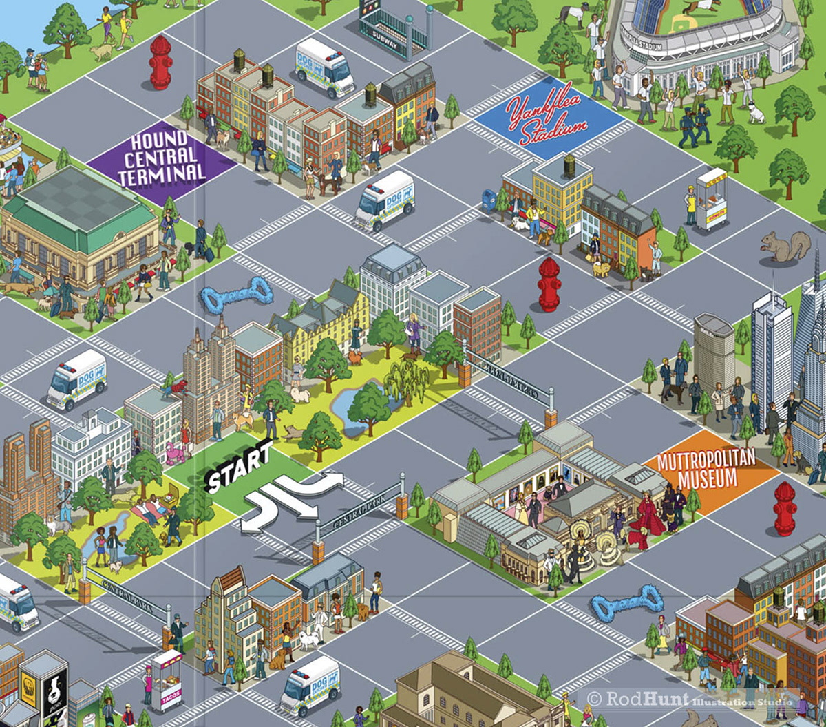 Detailed Isometric Illustration & Illustrated Maps by Rod Hunt - Grand ...