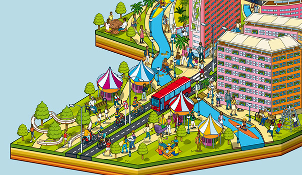 Detailed Isometric Illustration & Illustrated Maps by Rod Hunt ...