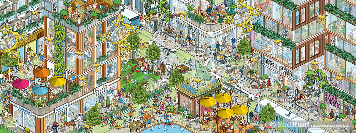 Detailed Isometric Illustration & Illustrated Maps by Rod Hunt - An ...