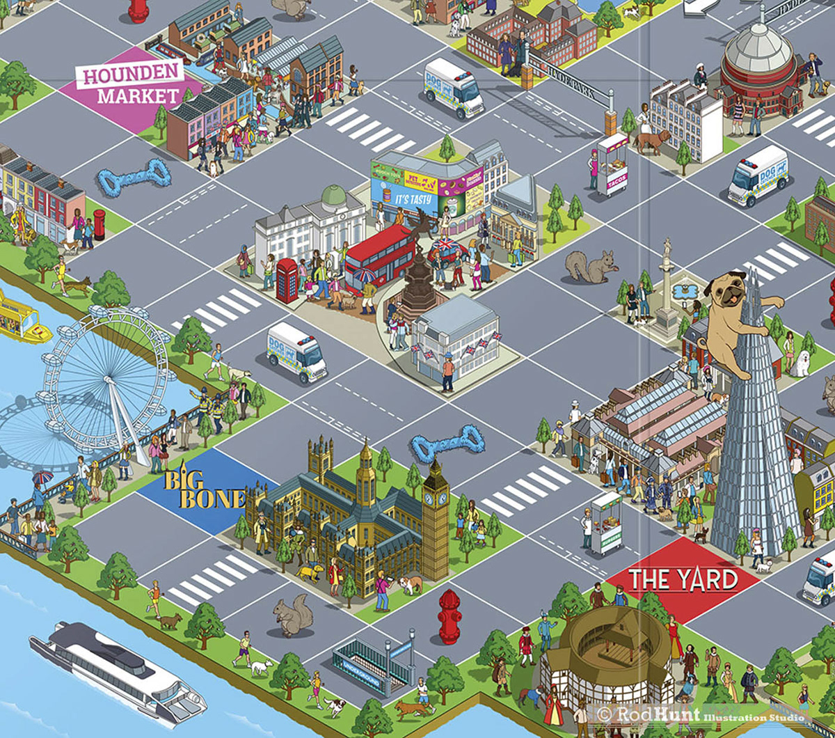 Detailed Isometric Illustration & Illustrated Maps by Rod Hunt - Grand ...