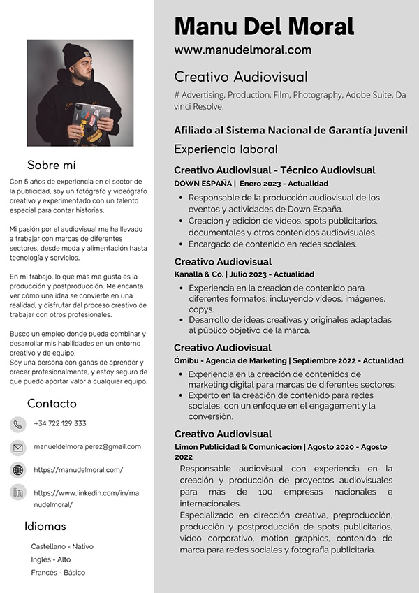 Manu Del Moral - CV