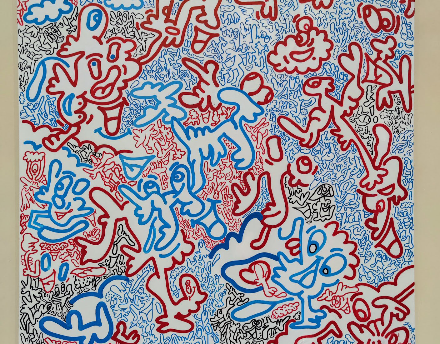 Jook Doodle - Drawings on white canvas