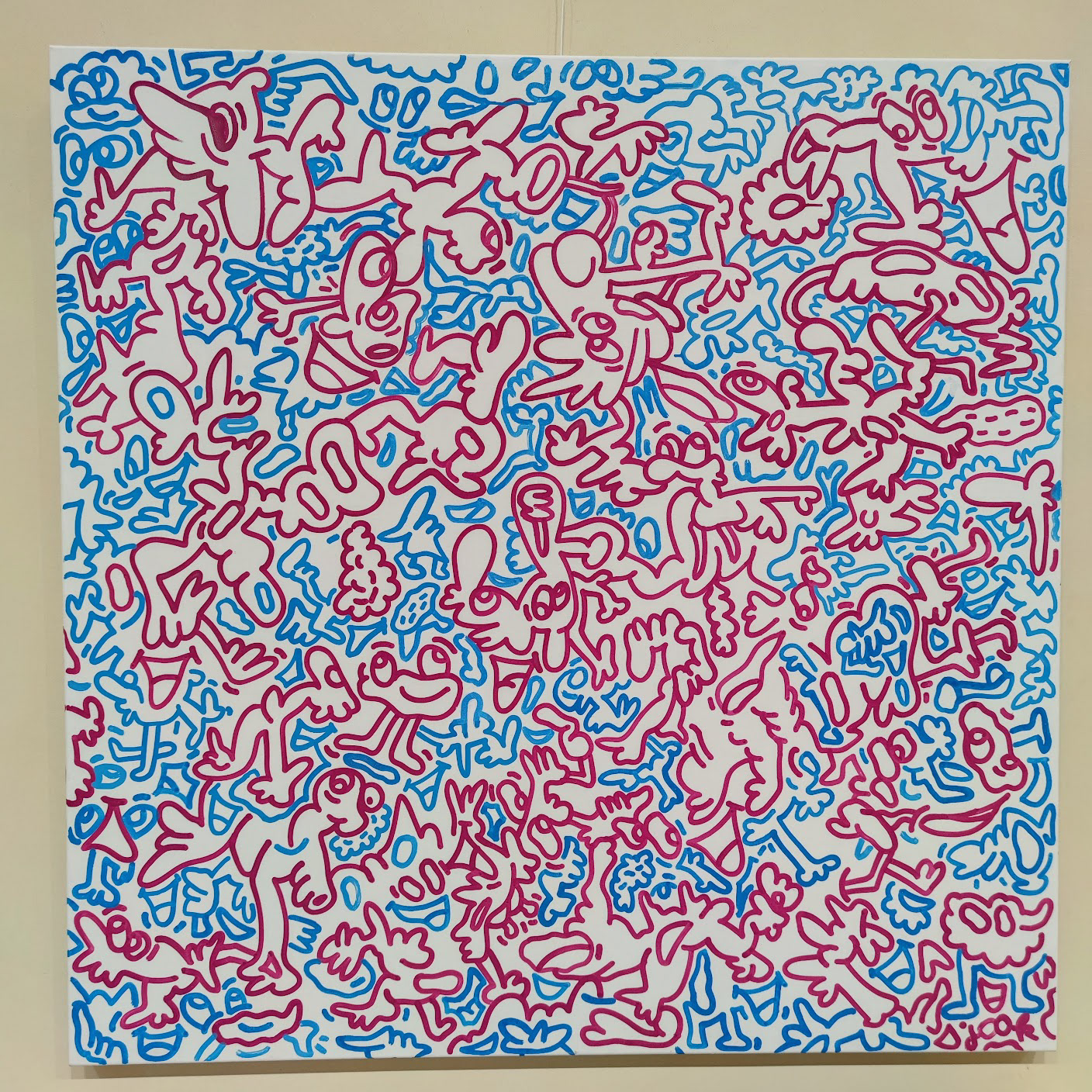 Jook Doodle - Drawings on white canvas