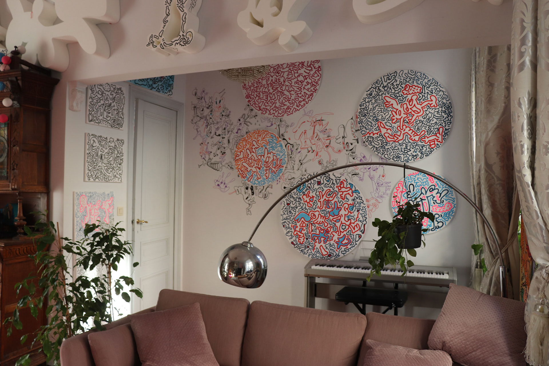 Jook Doodle - Paintings in the living room