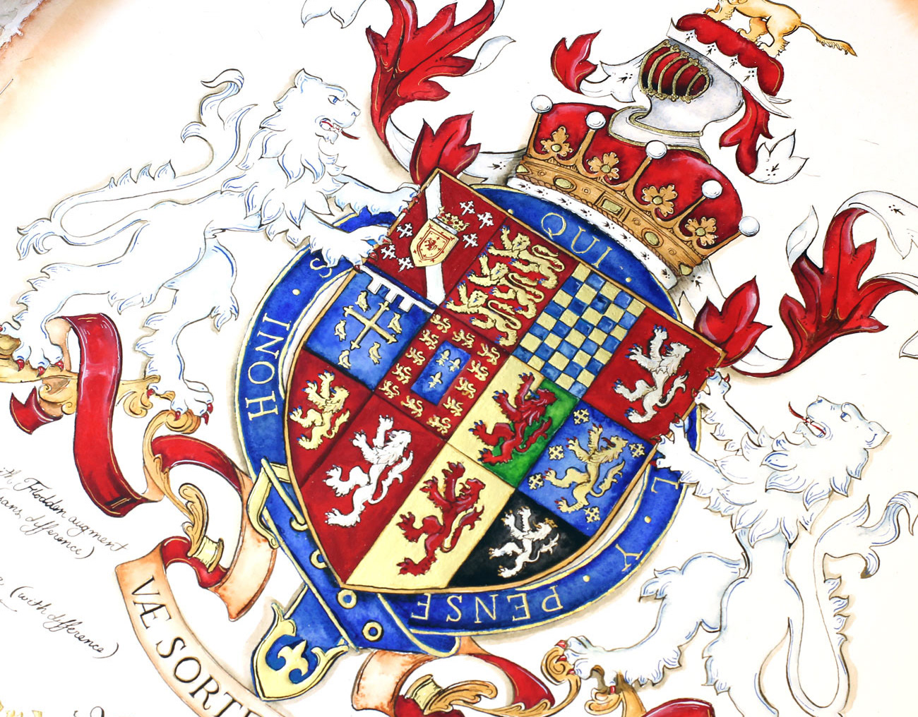 Hand painted family crests by Jamie Hansen - Buckley Family Crest