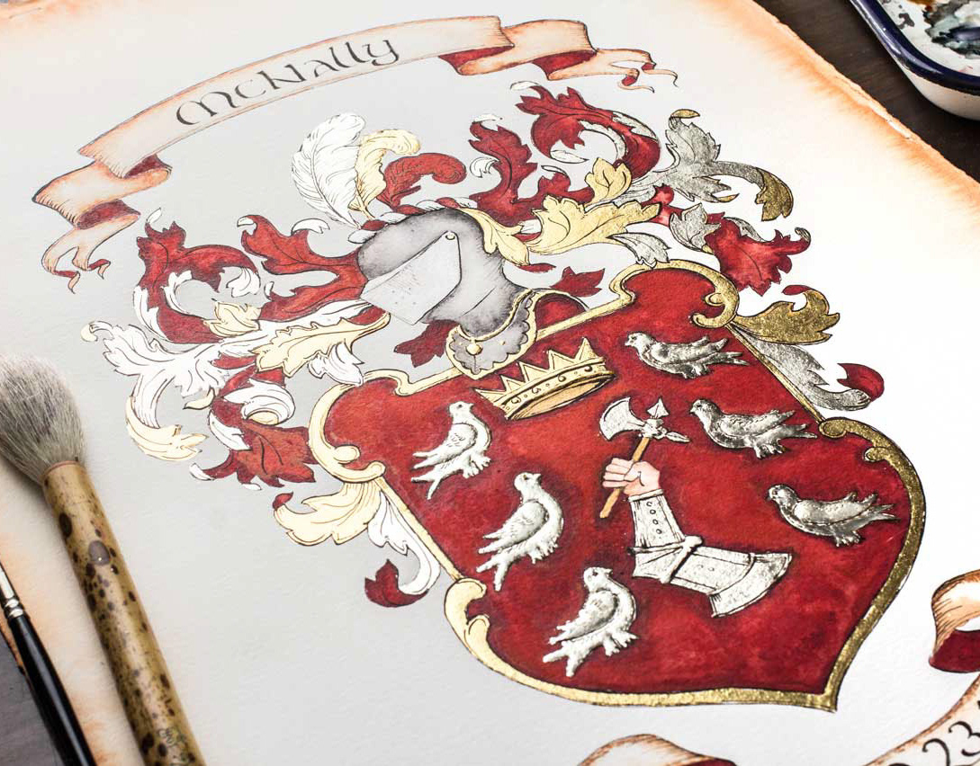 Hand painted family crests by Jamie Hansen - Lanz-Schmid Conjugal Coat ...