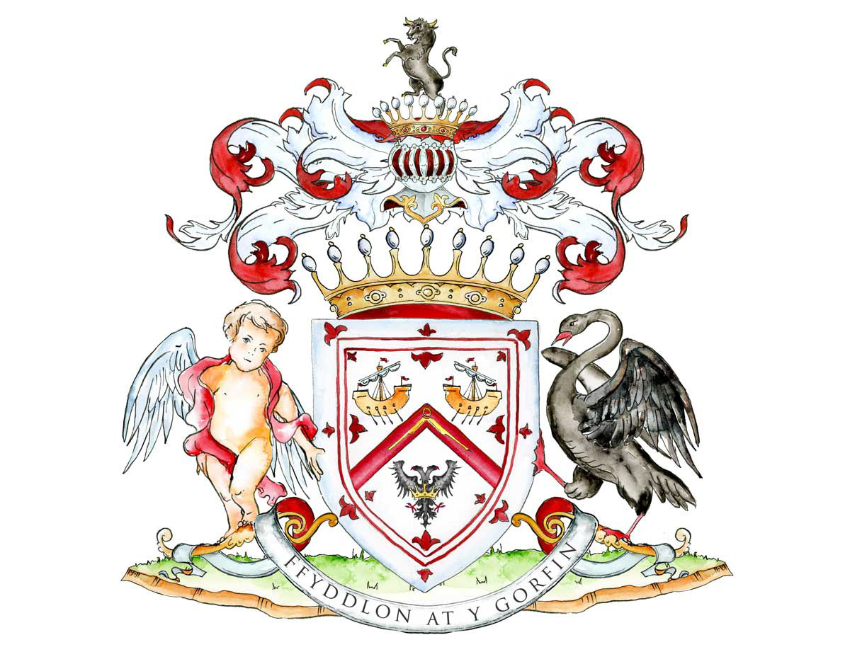 Hand painted family crests by Jamie Hansen - Eaton Family Crest