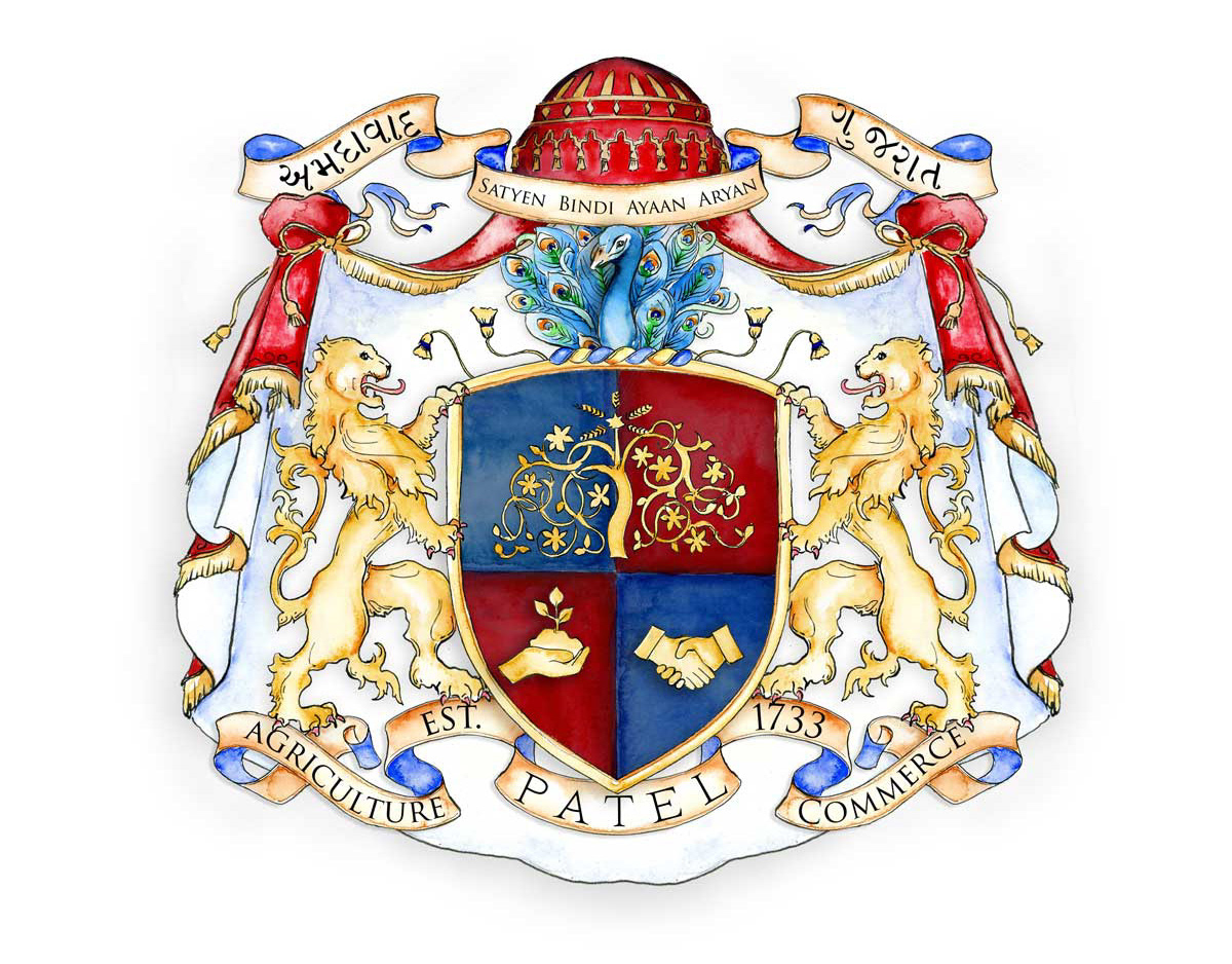 Hand painted family crests by Jamie Hansen - Buckley Family Crest