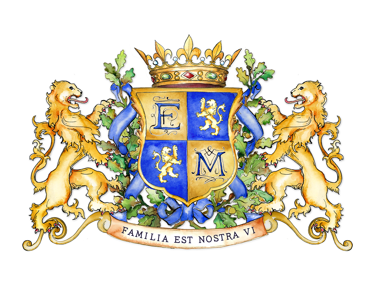 Hand painted family crests by Jamie Hansen - Family Tree Coat of Arms ...