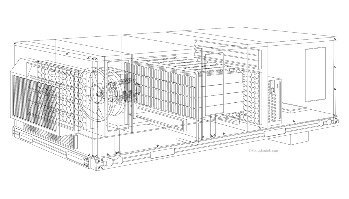 Technical illustration, Beau and Alan Daniels. - HVAC animation asset ...