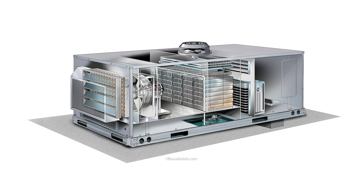Technical illustration, Beau and Alan Daniels. - HVAC animation asset ...
