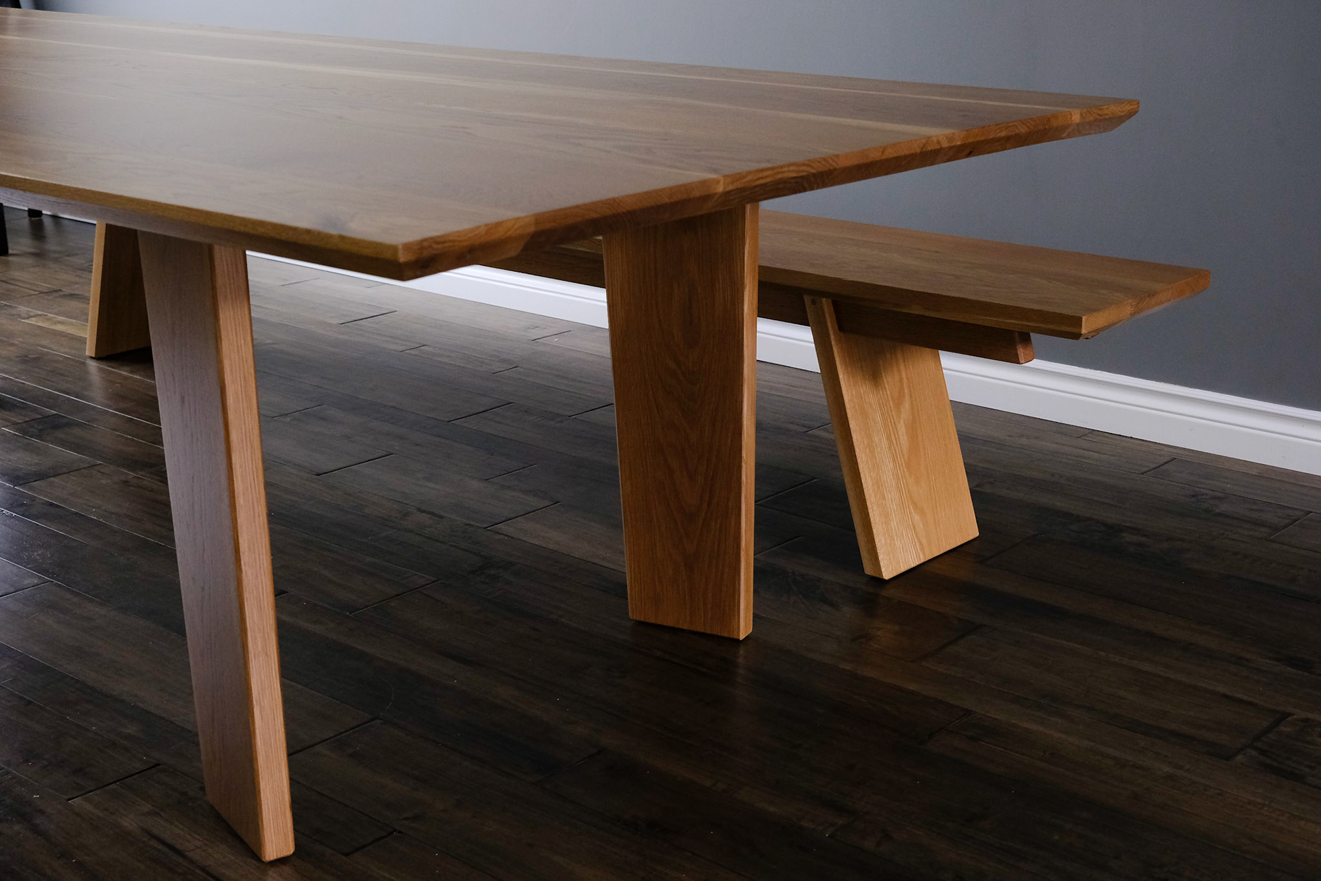 Branches & Boles Woodworks - Modern White Oak Dining Table