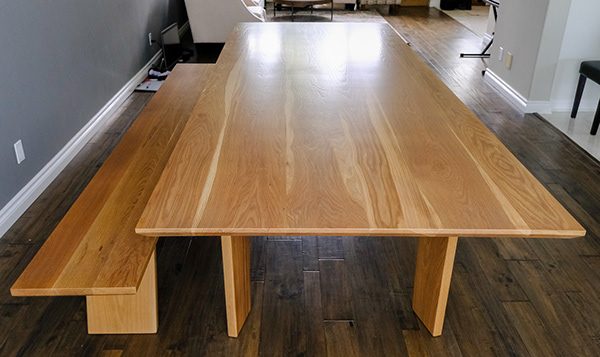 Branches & Boles Woodworks - Modern White Oak Dining Table
