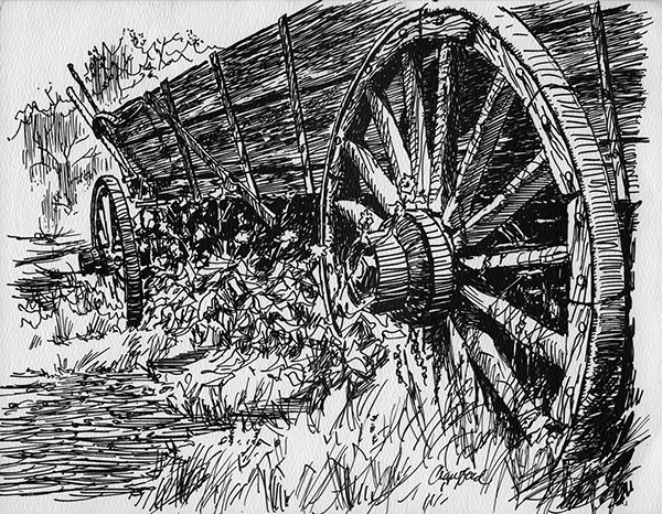 George J. Crawford - Pen & Ink drawings